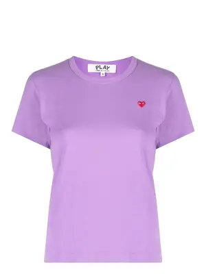 Play Comme Des Garcon Cotton T-shirt - Purple