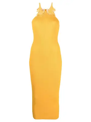 SELF-PORTRAIT Self-Portrait Bodycon Midi Dress