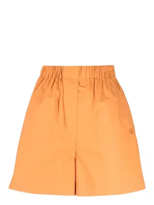 Nanushka Elasticated-waist Cotton Shorts - Orange