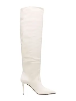 SCAROSSO X Brian Atwood Carra Leather Boots - Neutrals