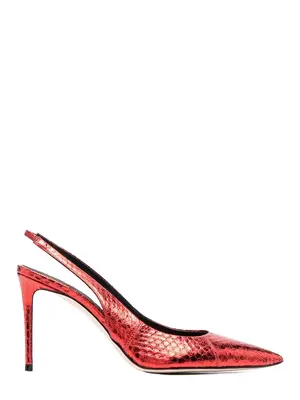 SCAROSSO X Brian Atwood Sutton Slingback Pumps - Red