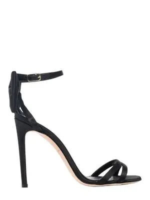 Dee Ocleppo Bow-detail Leather High Heel Sandals - Black