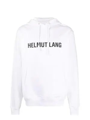 Helmut Lang Logo-print Drawstring Hoodie - White