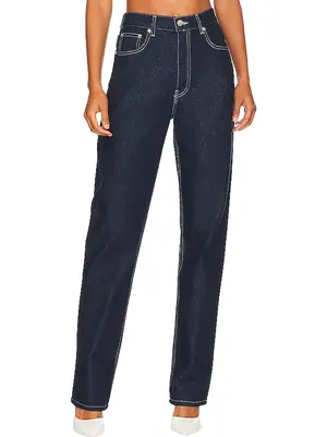 EB DENIM High-rise Straight Jeans - Midnight