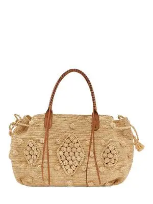 GERARD DAREL 24 GD Raphia Crocheted Handbag