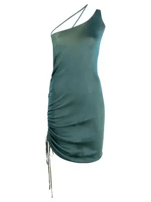 ISA BOULDER Reversible Asymmetric Knitted Dress - Green