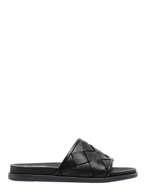 CASADEI Casadei Interwoven Leather Sliders