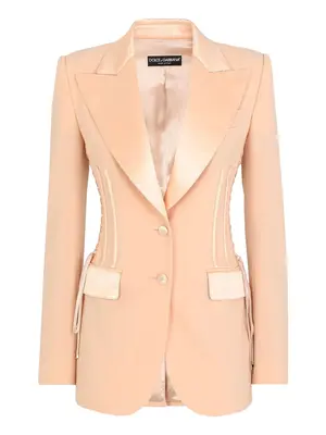 Dolce & Gabbana Gabardine Single-breasted Blazer - Pink