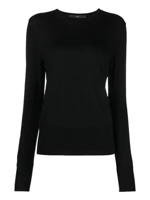 SAPIO Crew Neck Knitted Jumper - Black
