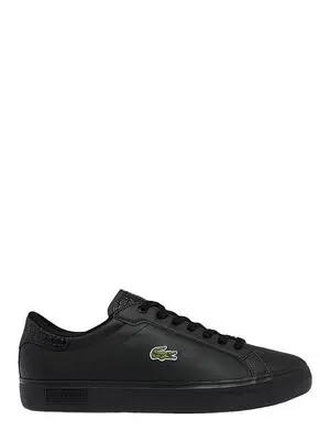 Lacoste Powercourt Leather Sneakers - Black