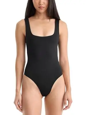 Good American Modern Tank Bodysuit - Black