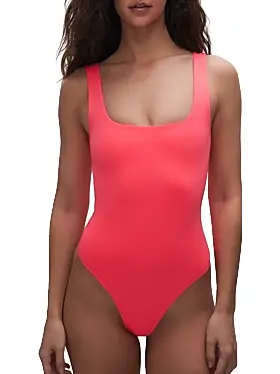 Good American Modern Tank Scuba Bodysuit Fc02