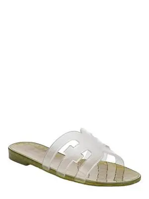 Sam Edelman Sam Edelman Bay Jelly Slide Sandal Clear/green Limon