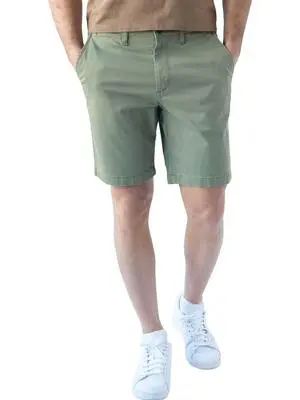 DEVIL-DOG DUNGAREES Devil-Dog Dungarees 9-inch Performance Stretch Chino Shorts Sea Spray