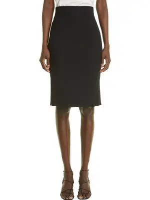 Akris Wool Blend Pencil Skirt - 009-black
