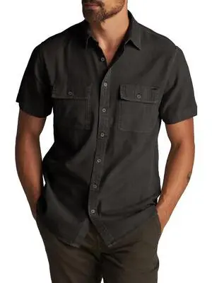 ROAN Riley Heritage Twill Short Sleeve Shirt - Faded Black