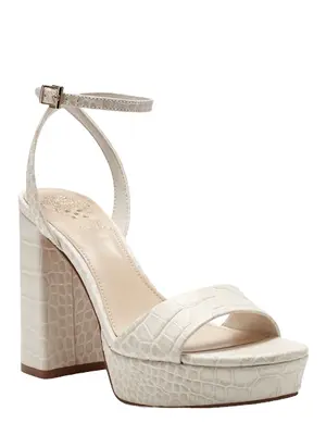 Vince Camuto Vince Camuto Pendry Platform Sandals Ivory Summer Croco