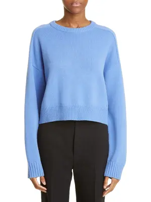 Loulou De Saison Bruzzi Oversized Wool & Cashmere Sweater Blue