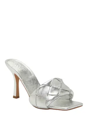 Vince Camuto Vince Camuto Brelanie Braided Leather Sandals Pewter Leather