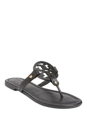 Tory Burch Miller Thong Sandal - Black Leather