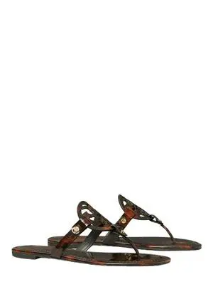 Tory Burch Miller Thong Sandal Tortoise Patent