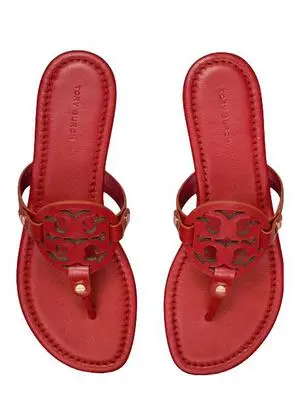 Tory Burch Miller Thong Sandal Tory Red Leather