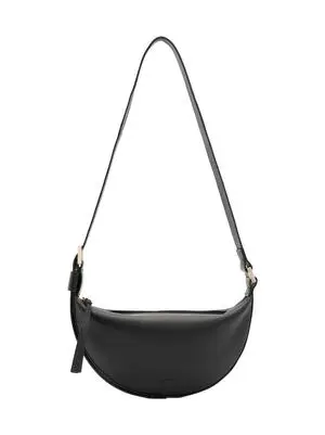 ALLSAINTS AllSaints Half Moon Leather Crossbody Bag Black