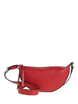 ALLSAINTS AllSaints Half Moon Leather Crossbody Bag Gala Red