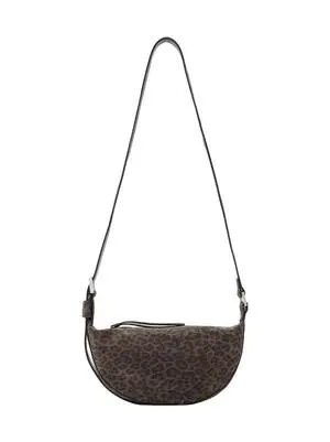 ALLSAINTS Half Moon Leather Crossbody Bag - Leppo Brown