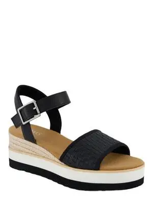 Toms TOMS Diana Platform Wedge Sandal Black