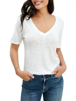 Splendid Splendid Everly Slub V-Neck Tee White
