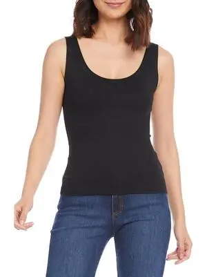 Karen Kane Scoop Neck Tank - Black