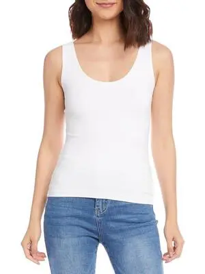 Karen Kane Scoop Neck Tank - White