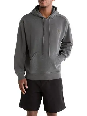 Carhartt Work In Progress Nelson Hoodie - Black Garment Dyed