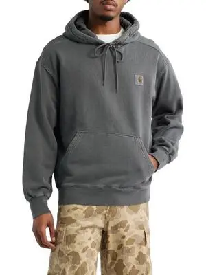 Carhartt Work In Progress Nelson Hoodie Graphite Garment Dyed