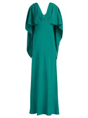 Diane Von Furstenberg Alberta Silk-crepe Maxi Dress - Jade
