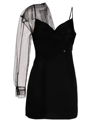 ACT Nº1 Asymmetric Mini Dress - Black