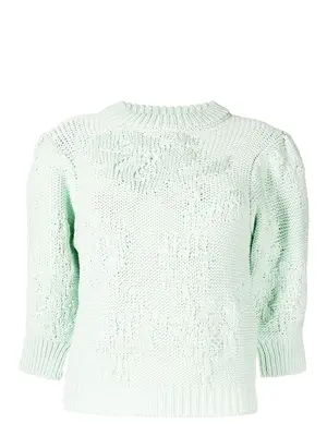 Cecilie Bahnsen Chunky-knit Organic Cotton Jumper - Green