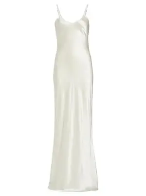 NILI LOTAN Cami Silk Charmeuse Gown - Ivory