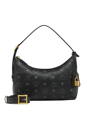 Mcm MCM Aren Visetos Hobo Bag Black
