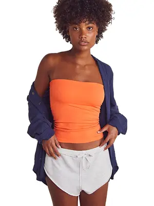 Free People Free People The Carrie Tube Top Guava