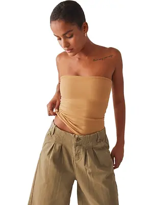 Free People Free People The Carrie Tube Top Tan