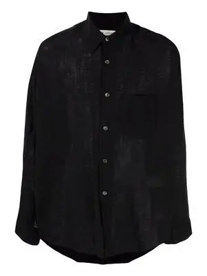 Our Legacy Long-sleeve Cotton Shirt - Black