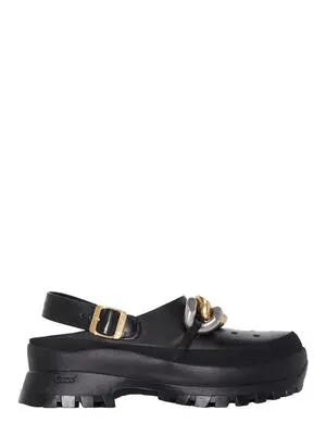 Stella McCartney Falabella Trace Clogs With Chain Detail - Black