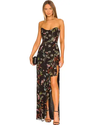 Katie May Baby Cakes Gown - Black Floral