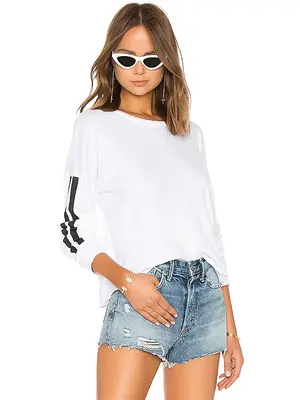 Michael Lauren Keegan Crop Tee - White