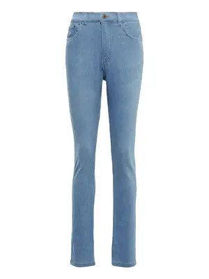 Y/project Paneled High-rise Skinny Jeans - Blue