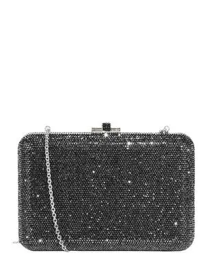 Judith Leiber Slim Slide Crystal Clutch - Anthracite