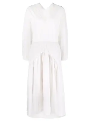Vince Open-back Midi Dress - White