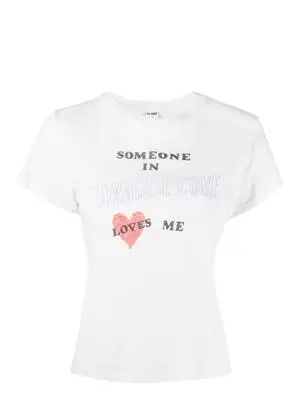 RE/DONE Slogan-print Cotton T-shirt - White